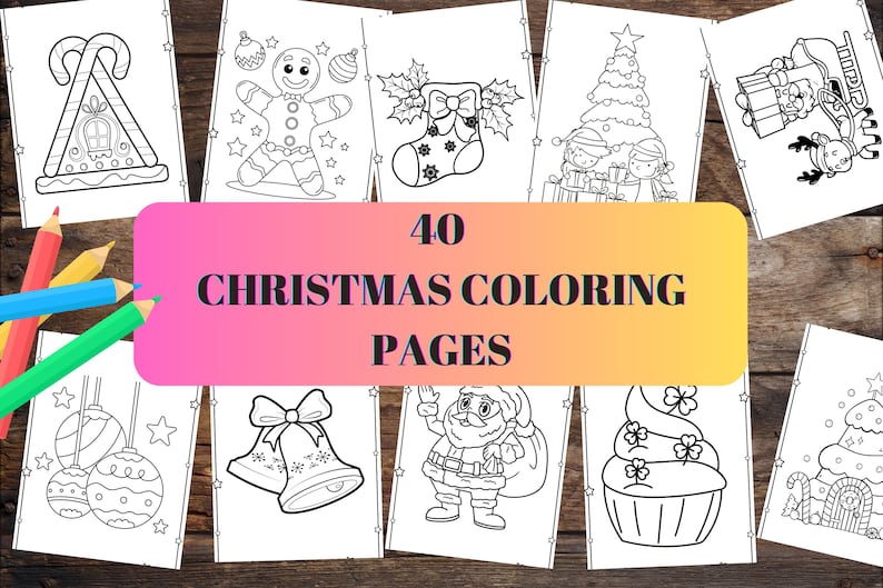 Christmas Coloring Pages, Cute Christmas Coloring 40 Pages,christmas ...
