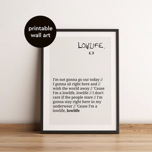 Yungblud - Hated - Lowlife - Lyrics Posters - 2 Colors - Wall Art ...