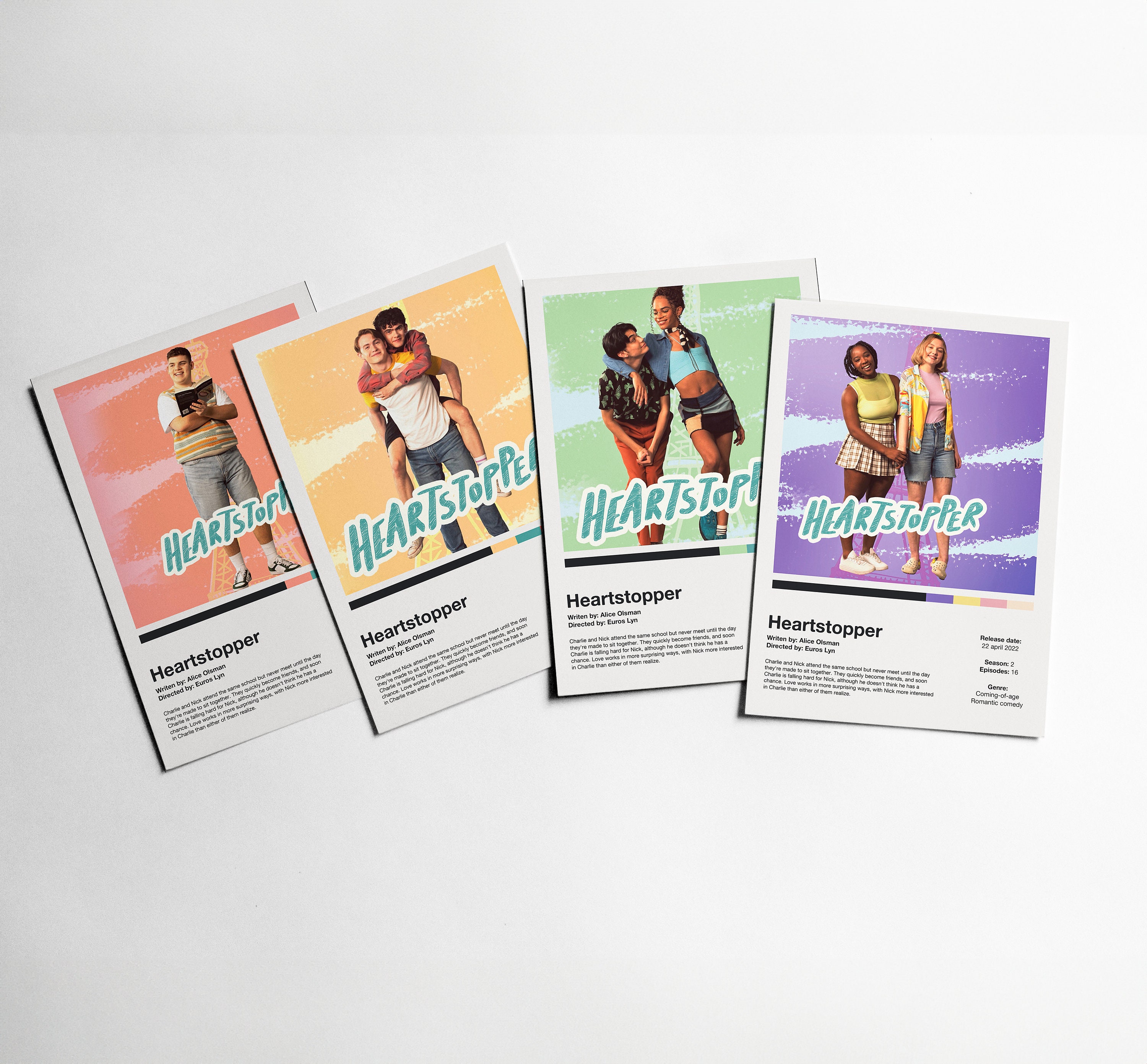 Heartstopper Poster Set - Nick - Charlie - Tao - Elle - Isaac - Tara ...