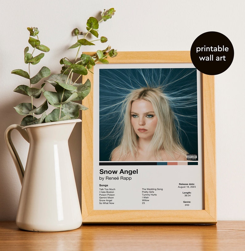 Reneé Rapp - Snow Angel - Album Cover Poster - Wall Art - Home Decor ...