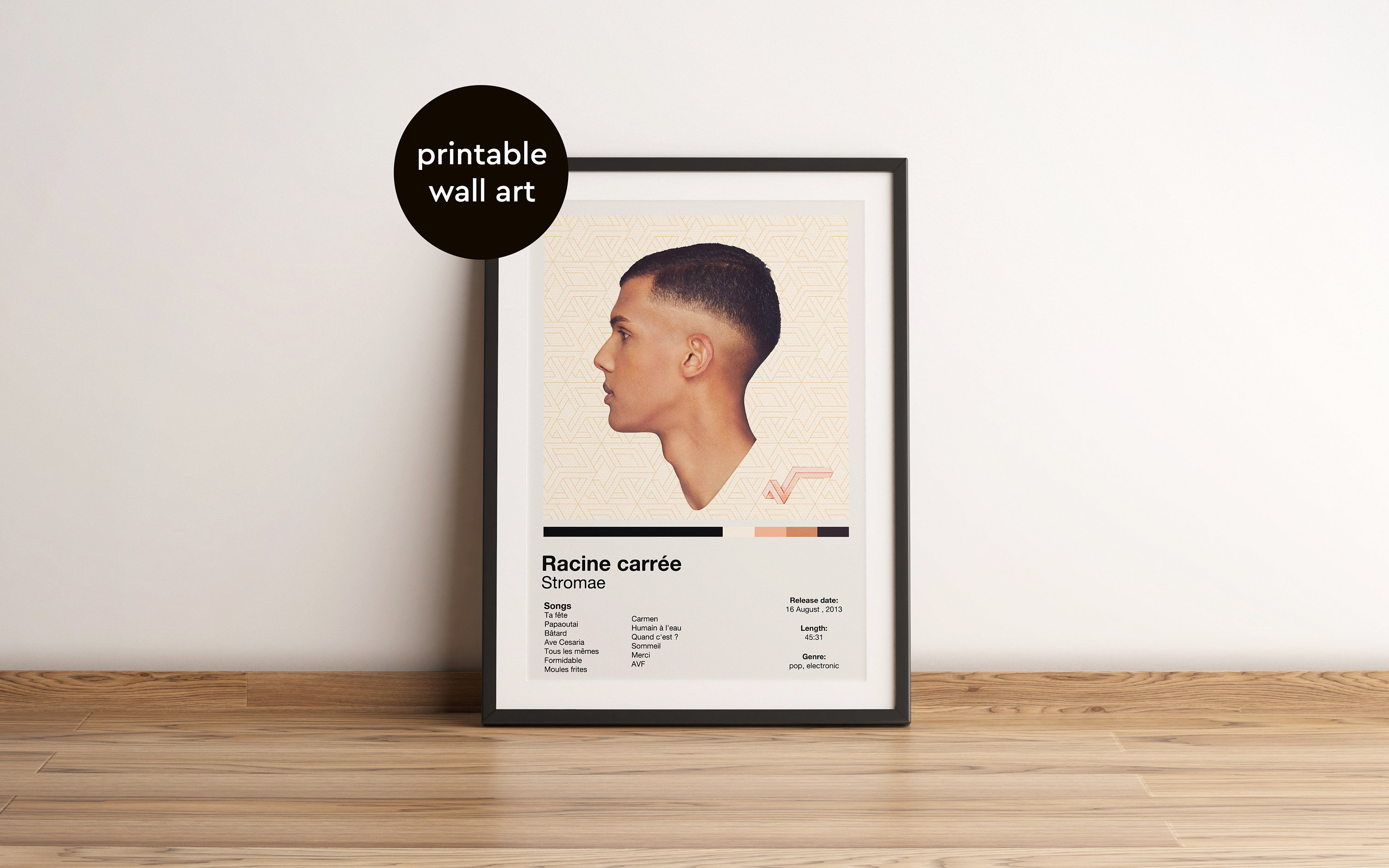 Stromae - Racine Carrée Album Cover Poster - Wall Art - Home Decor ...