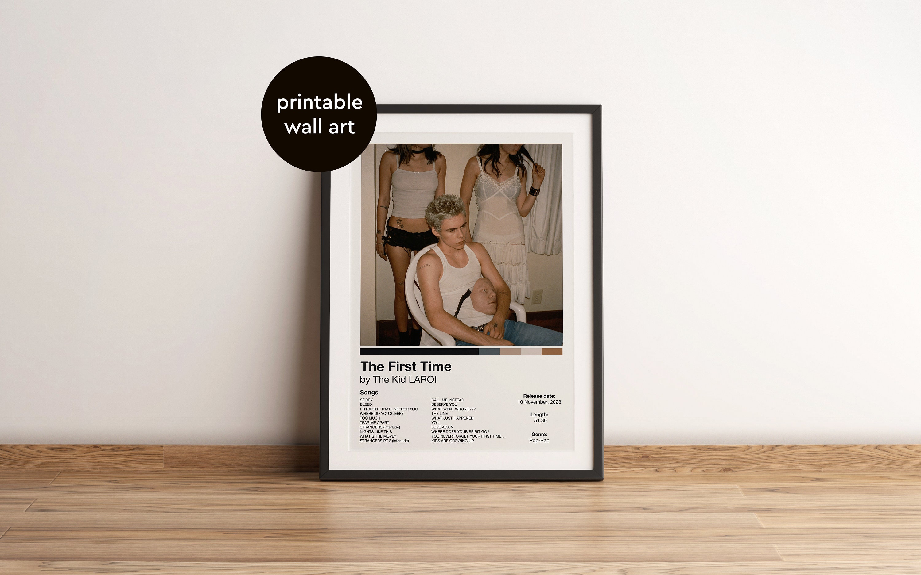 The Kid Laroi - the First Time - Album Cover Poster - Wall Art - Home Decor - Digital Download ...