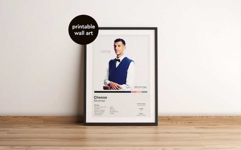 Stromae - Cheese - Album Cover Poster - Wall Art - Home Decor - Digital ...