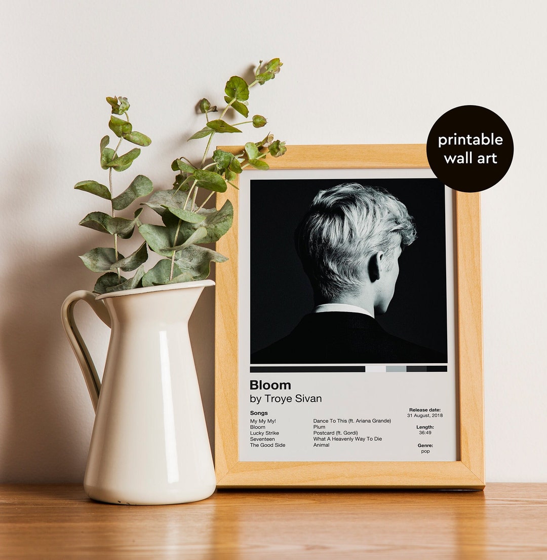 Troye Sivan - Bloom - Album Cover Poster - Wall Art - Home Decor ...