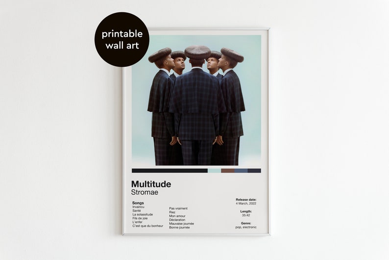 Stromae Multitude Album Cover Poster - Wall Art - Home Decor - Digital ...