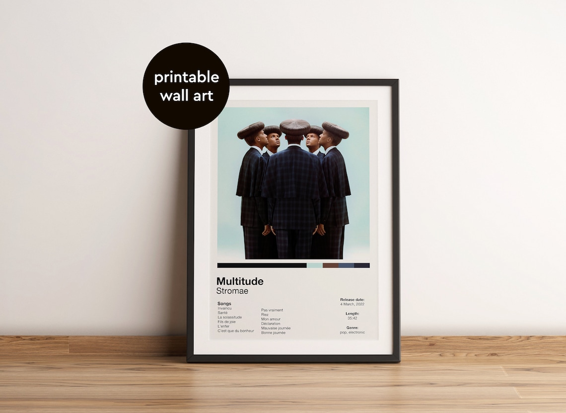 Stromae Multitude Album Cover Poster - Wall Art - Home Decor - Digital ...