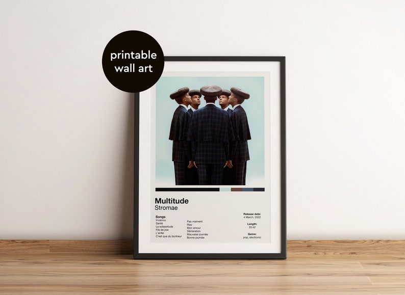 Stromae Multitude Album Cover Poster - Wall Art - Home Decor - Digital ...