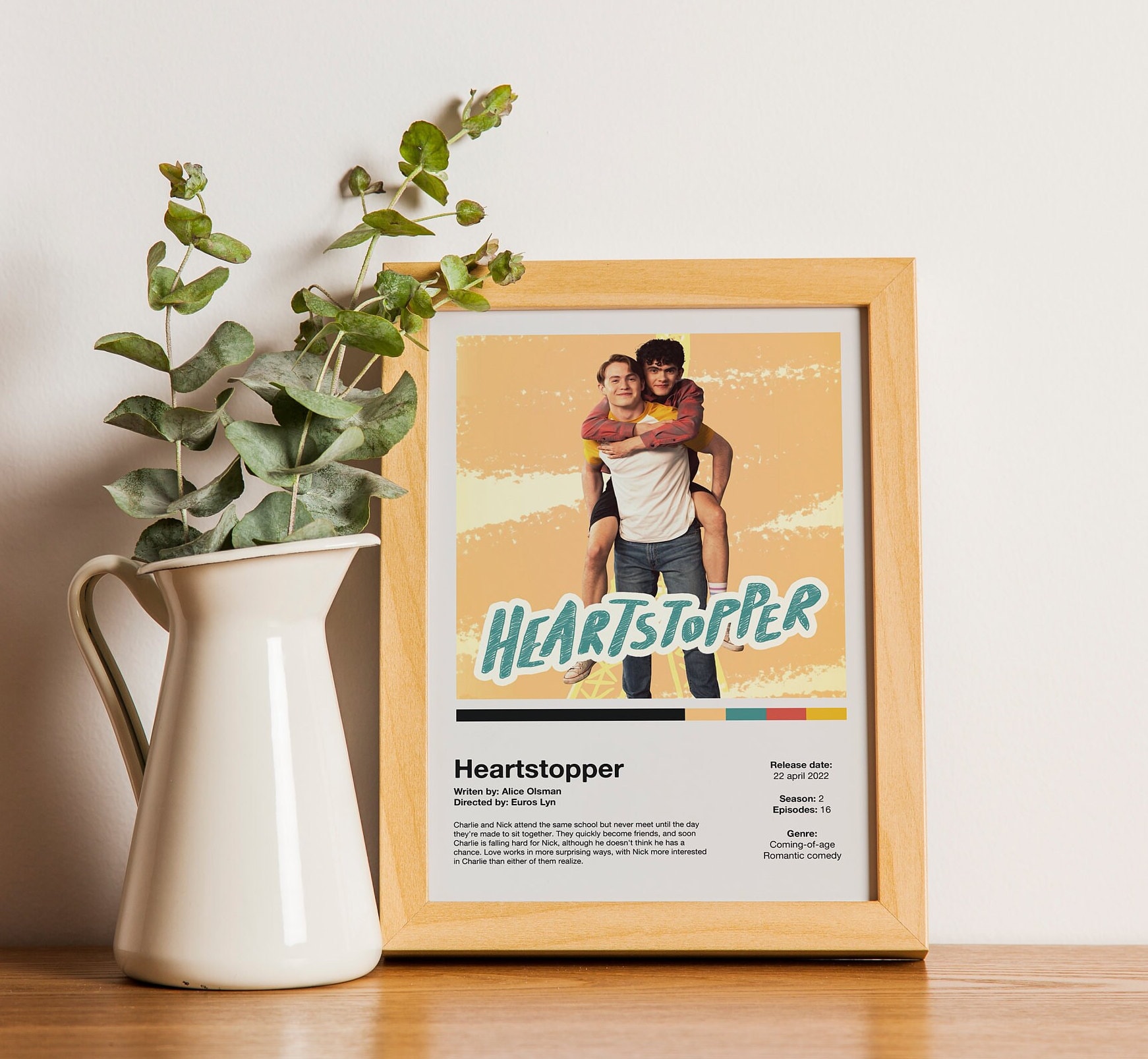 Heartstopper TV Show Poster - Nick and Charlie, Wall Art (digital ...