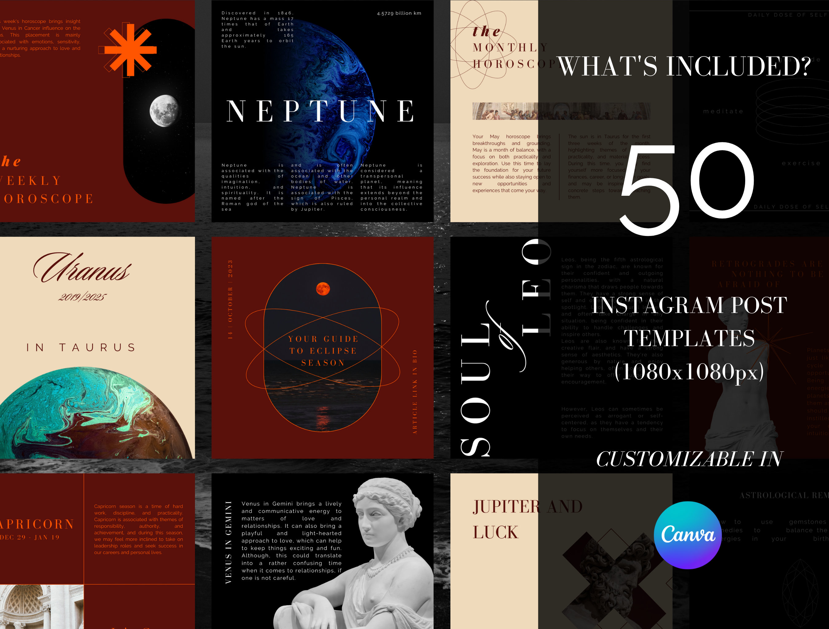 50 Professional Instagram Astrology Templates | Astrology Instagram ...