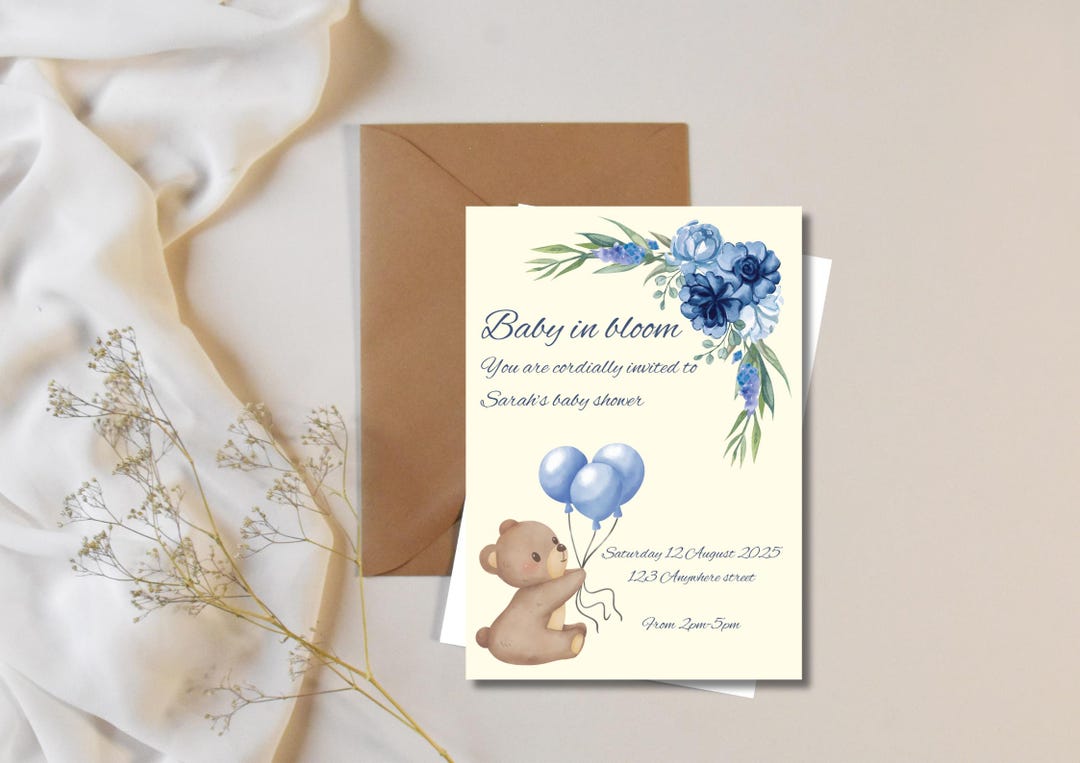 Editable Baby Shower Template | Baby Shower Invite | Printable Digital ...
