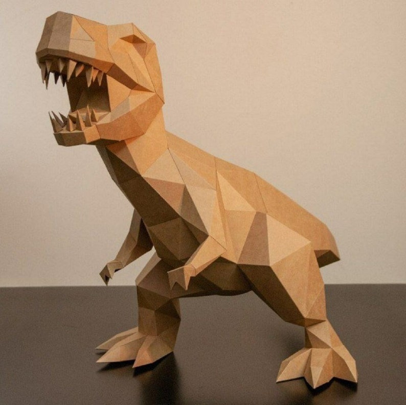 Diy Papercraft T Rex Printable Templatespapercraft Template Etsy | My ...