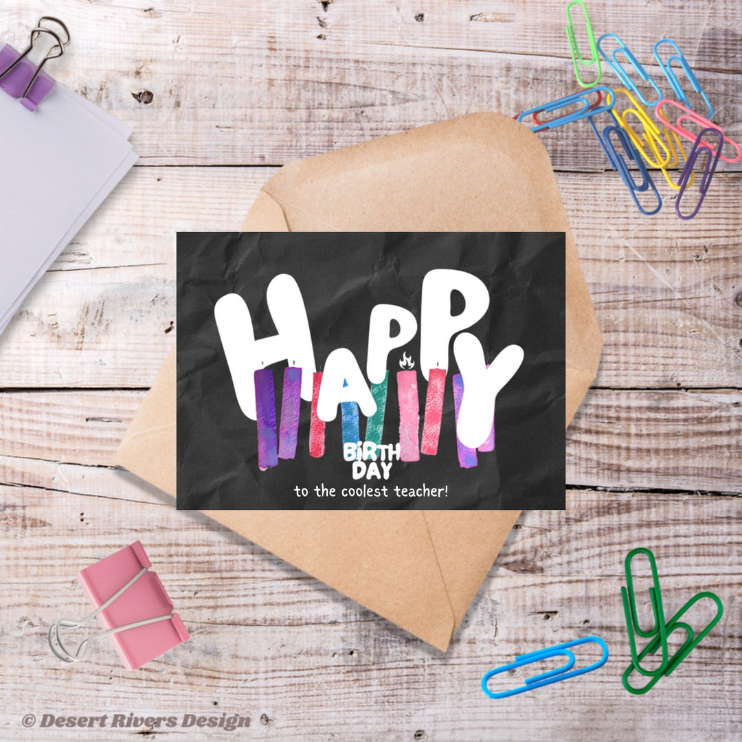 Teacher Birthday Card | Happy Birthday to an Amazing Teacher! | Digital ...