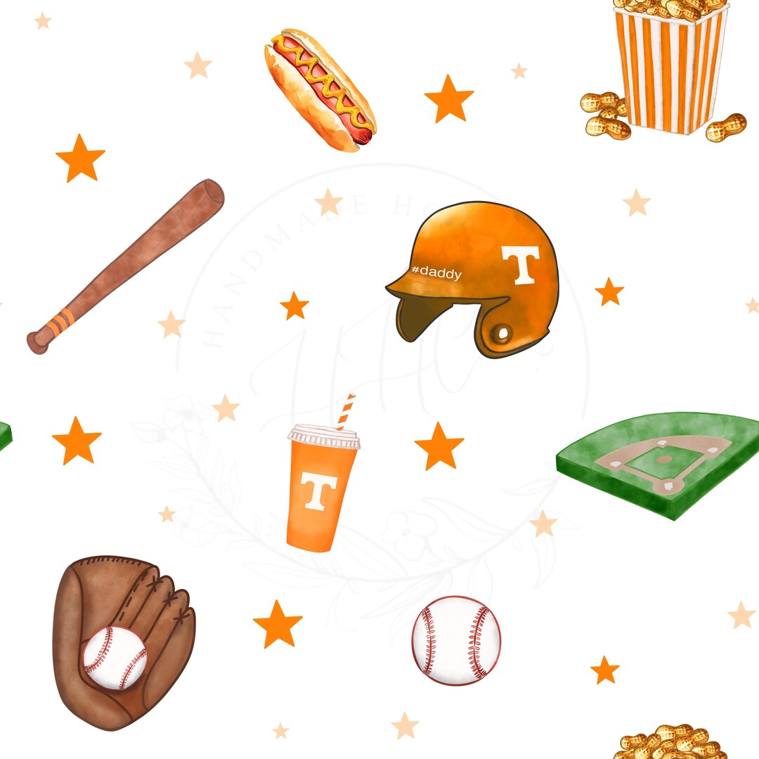 Tennessee VOLS Baseball PNG SEAMLESS 12x12 300DPI - Etsy