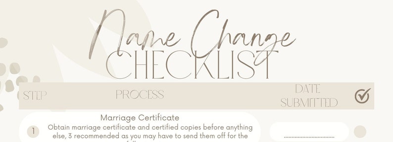 UK Name Change Checklist, Wedding Checklist, Change My Name, Newly ...
