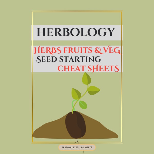 Seed Starting Cheat Sheet Vegetables Herbs Flowers - Etsy