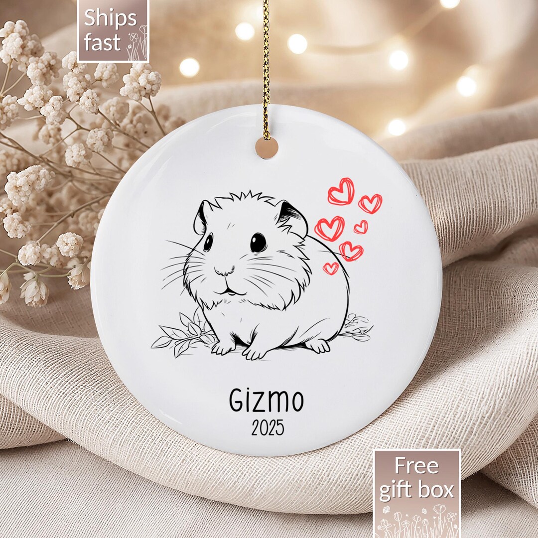 Personalized Hamster Memorial Gift, Hamster Loss Ornament Christmas ...