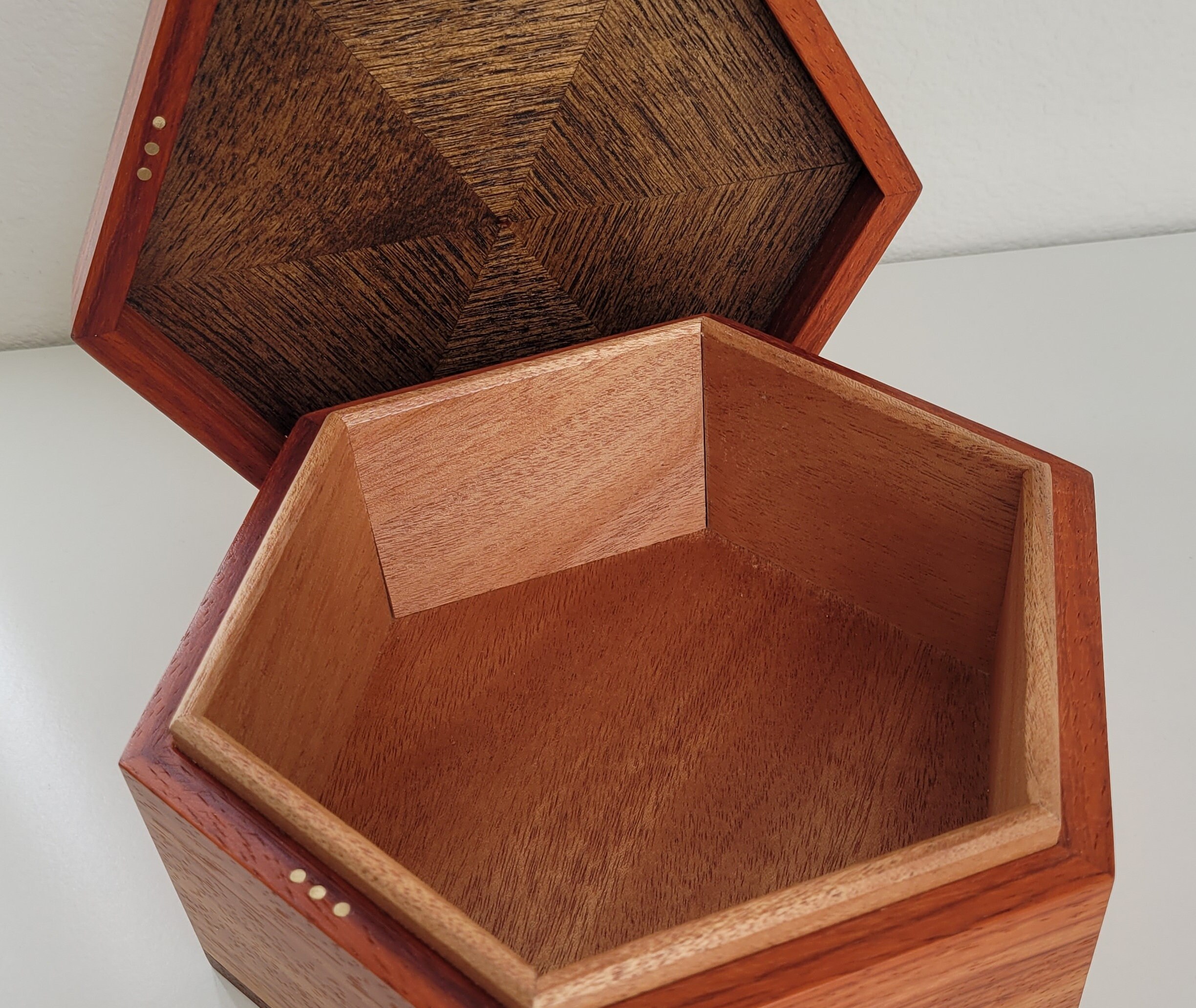 Curly Padouk Hexagonal Heirloom Box - Etsy