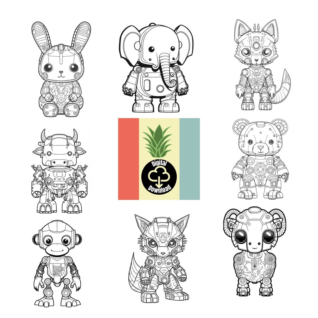 43 Baby Robot Animal Coloring Pages, Pets, Wild Animals, Sea Animals ...