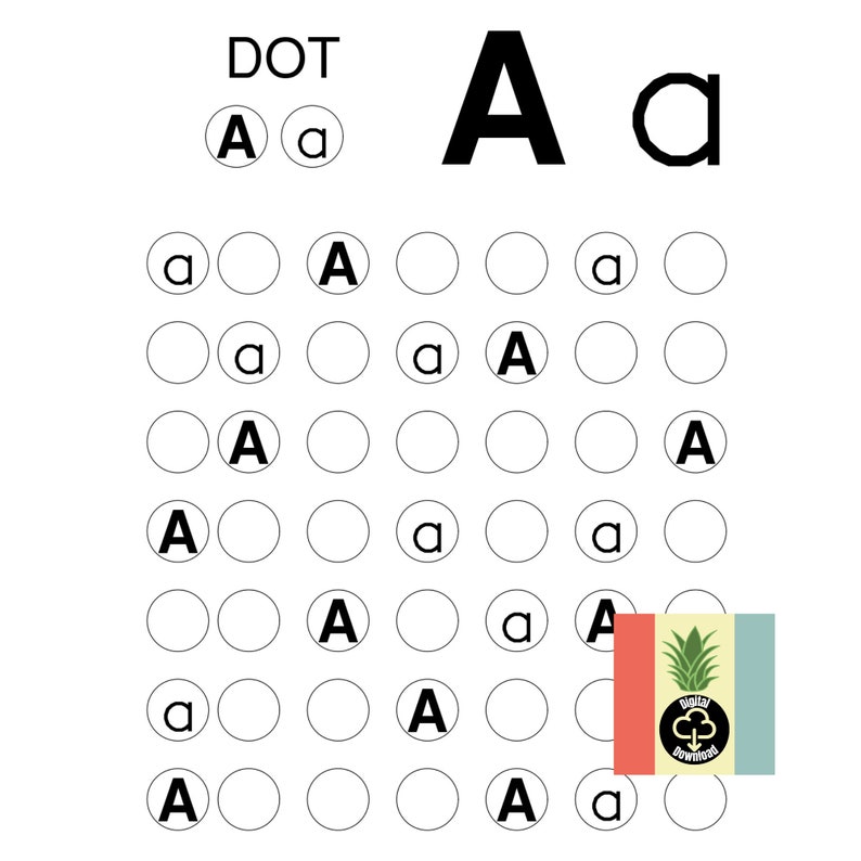 Alphabet Dot Marker Coloring Pages - Etsy