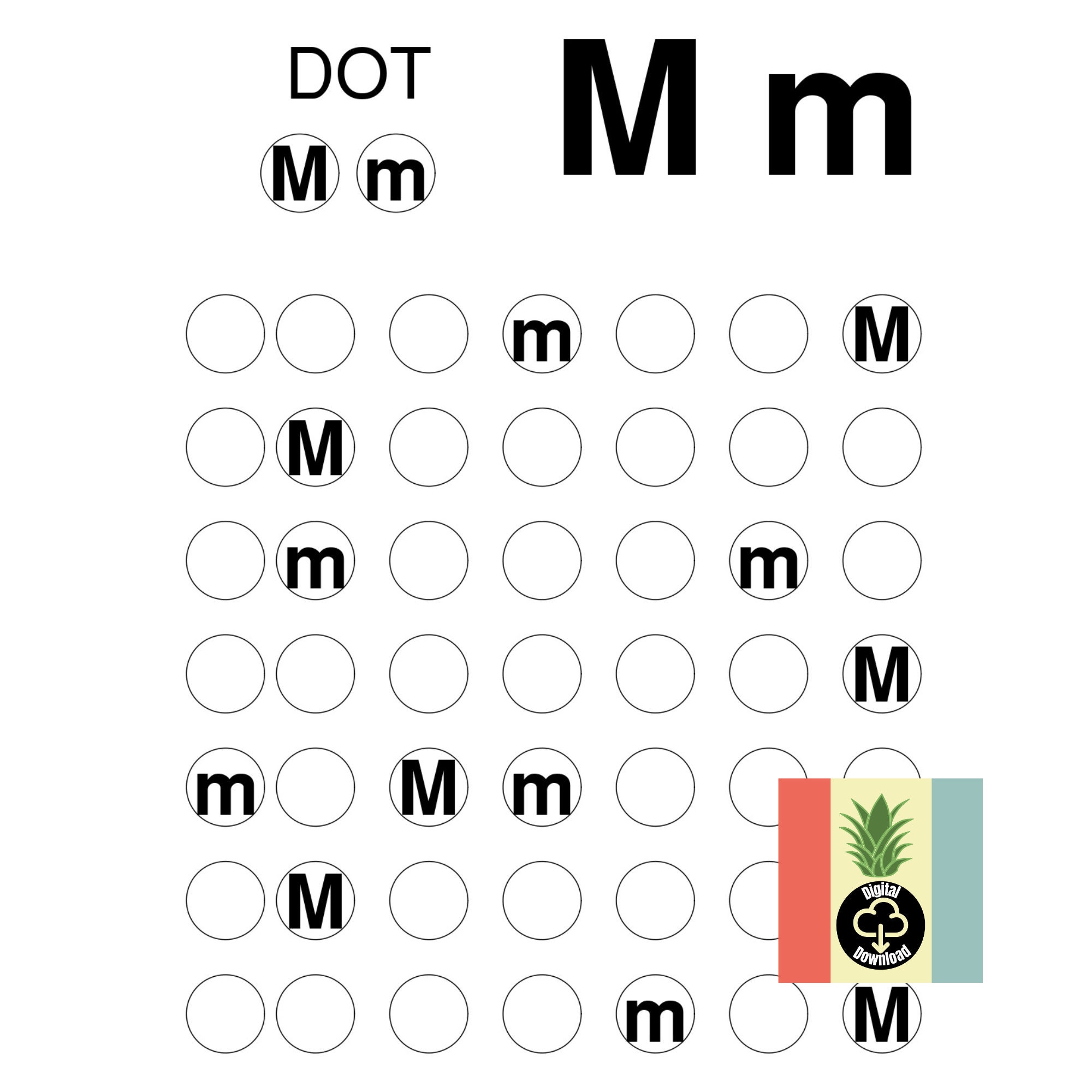 Alphabet Dot Marker Coloring Pages - Etsy