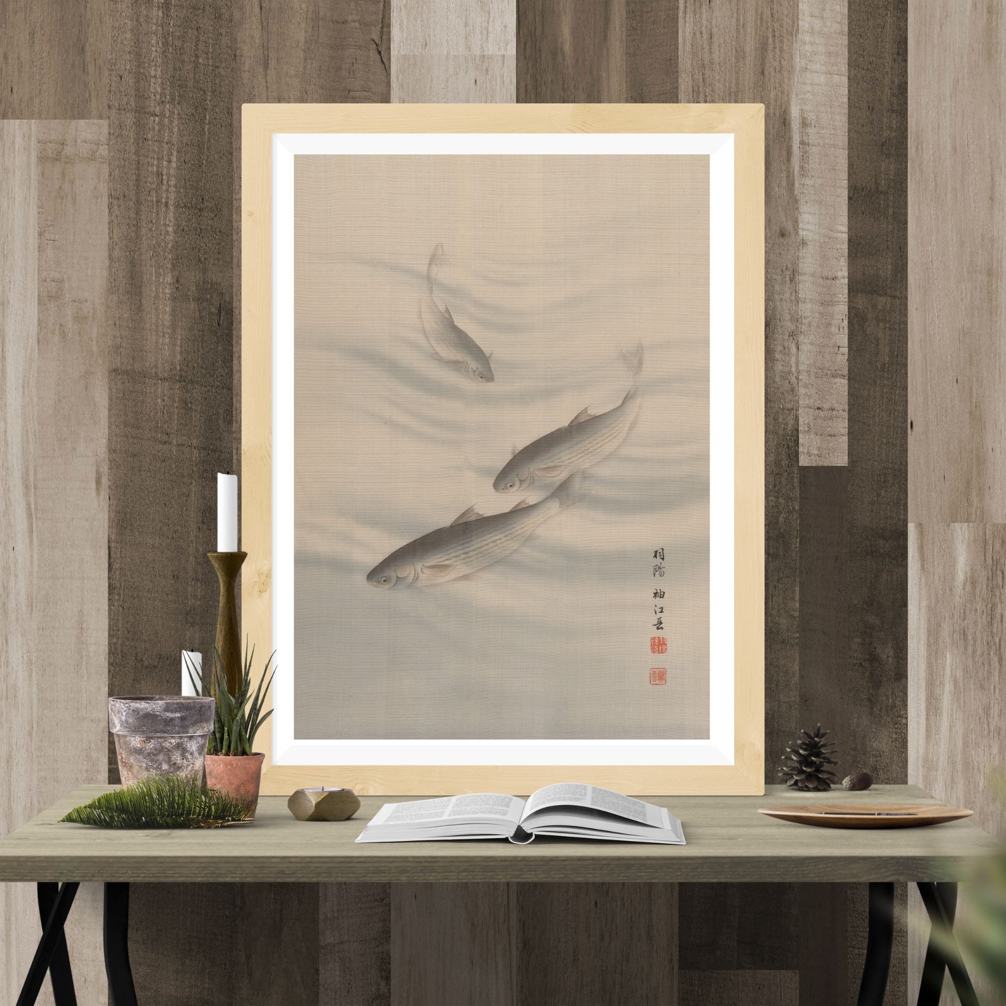 Fishes Swimming Print Poster Art, Digital Wall Art Print, Digital ...