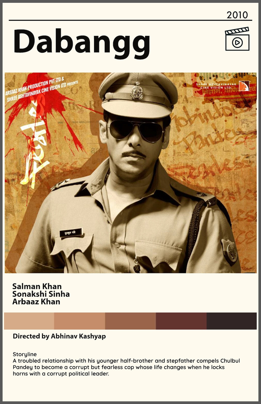 Dabangg Movie Digital Art Poster Salman Khan Poster Bollywood Poster ...