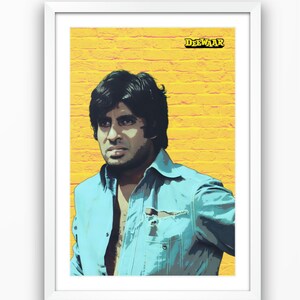 Amitabh Bachchan Poster | Deewar | Bollywood Movie | Vintage Wall Art ...