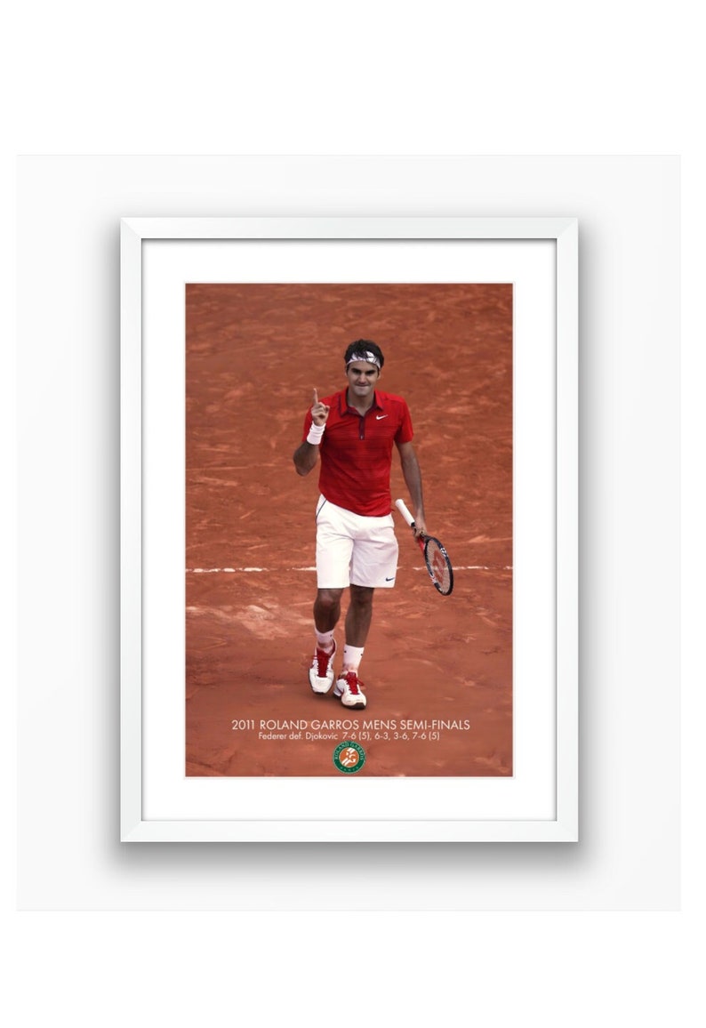 Roger Federer Poster Classic Matches 2011 RG SF Sports Legends Wall Art ...