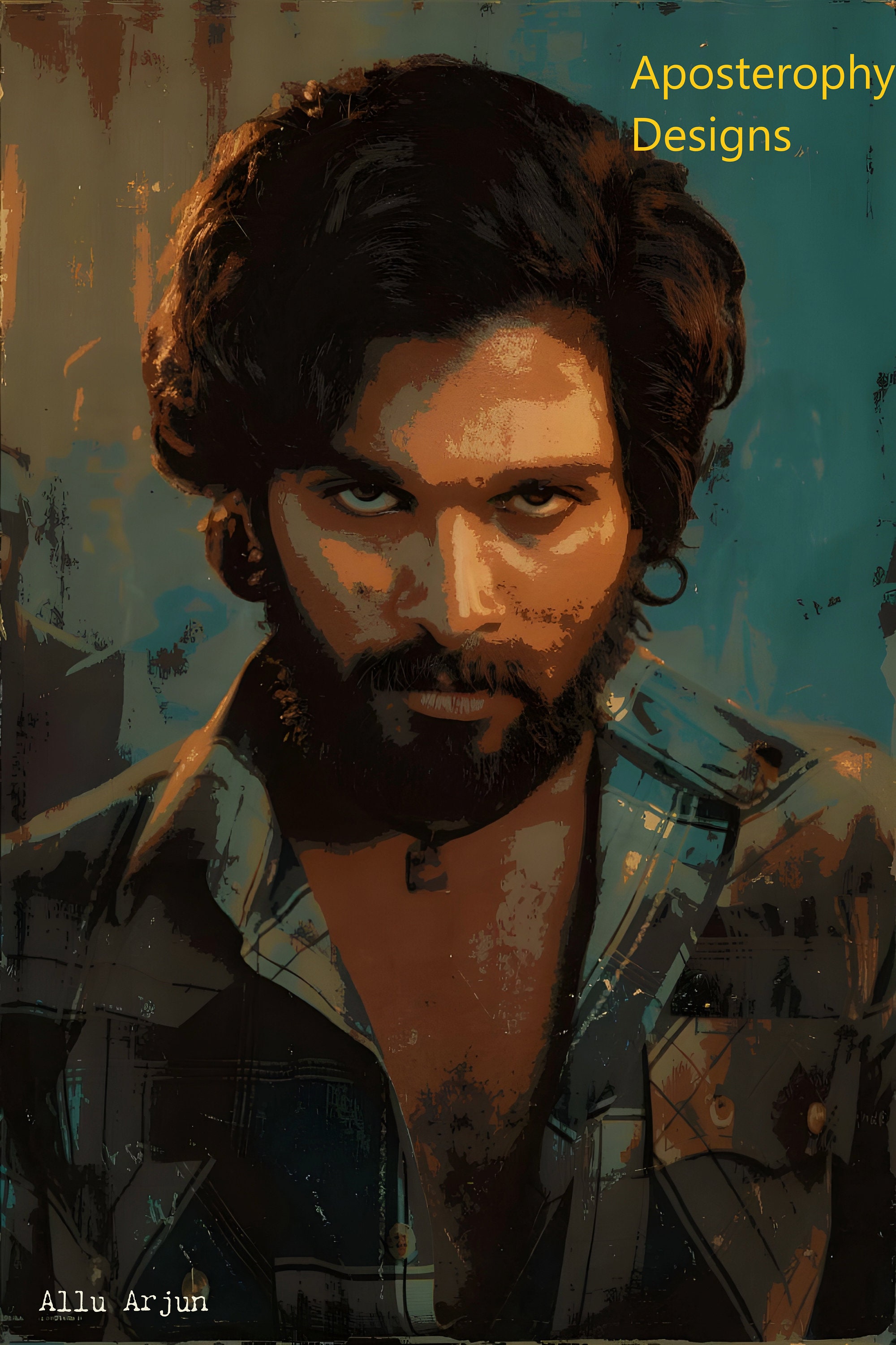 Allu Arjun Poster | Pushpa | Indian Movie | Vintage Wall Art | Instant ...