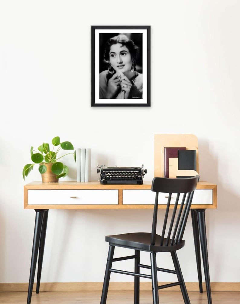Madhubala Poster | Bollywood Actress | Vintage Art | Instant Download ...