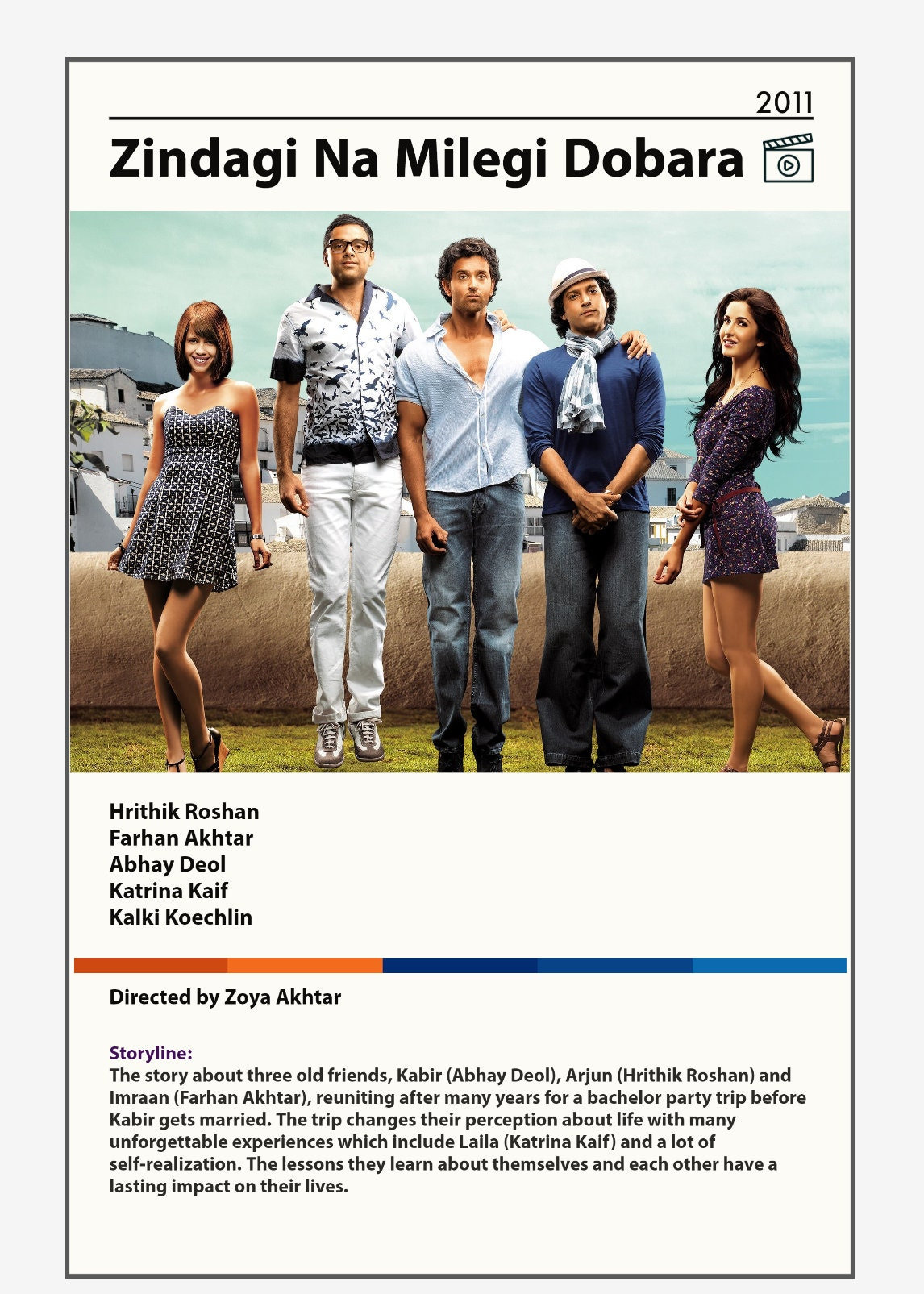 Zindagi Na Milegi Dobara Digital Art Poster | Hrithik Roshan | Abhay ...