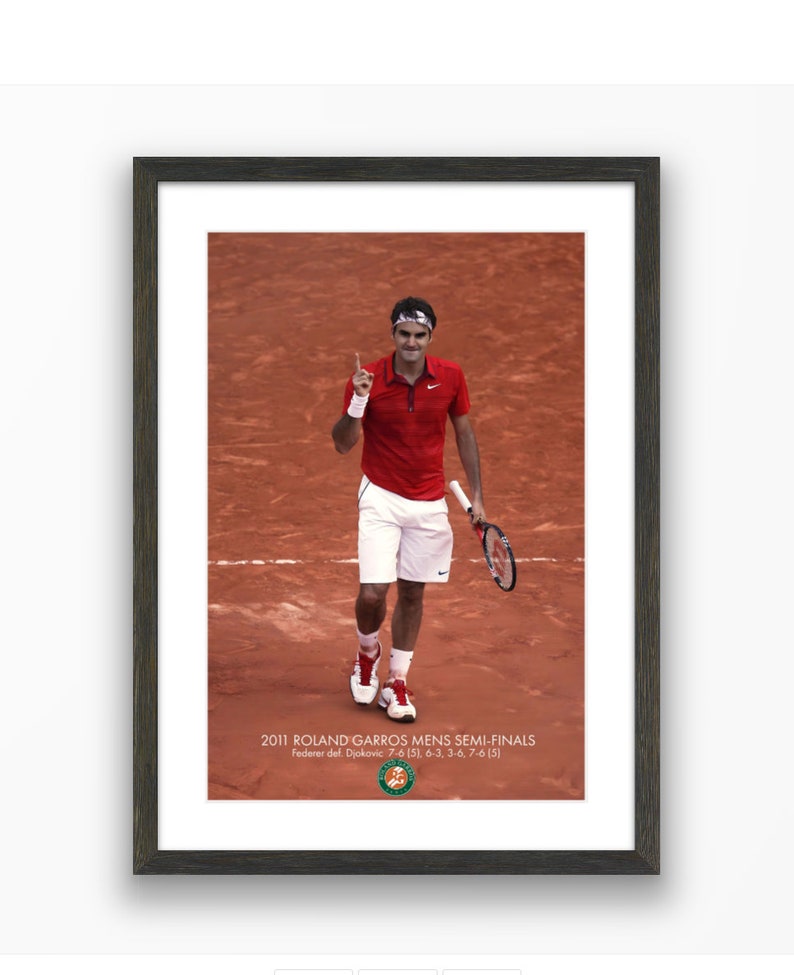 Roger Federer Poster Classic Matches 2011 RG SF Sports Legends Wall Art ...