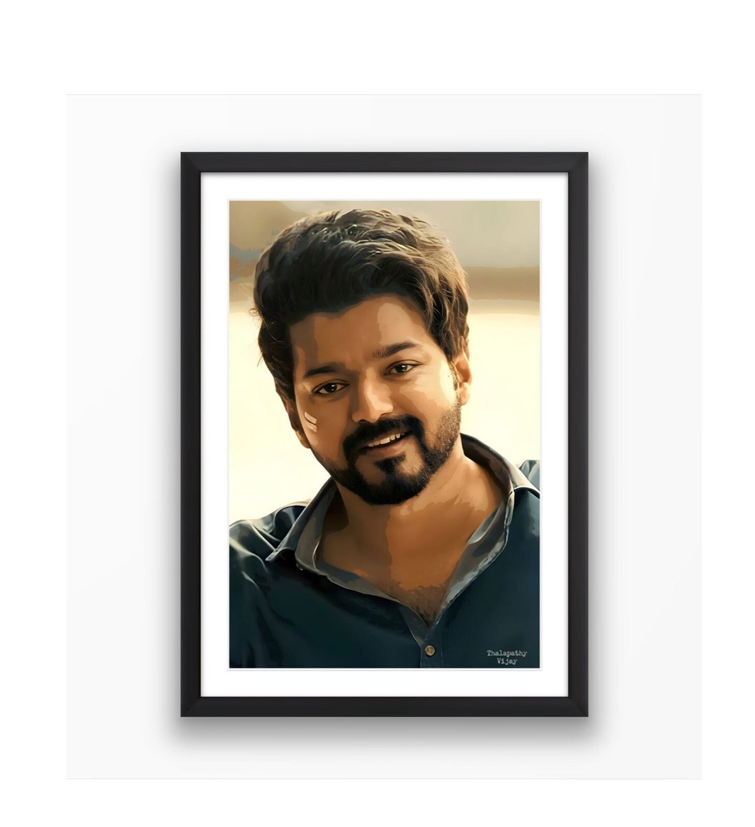 Thalapathy Vijay Poster | Indian Movie Star | Tollywood | Vintage Wall ...