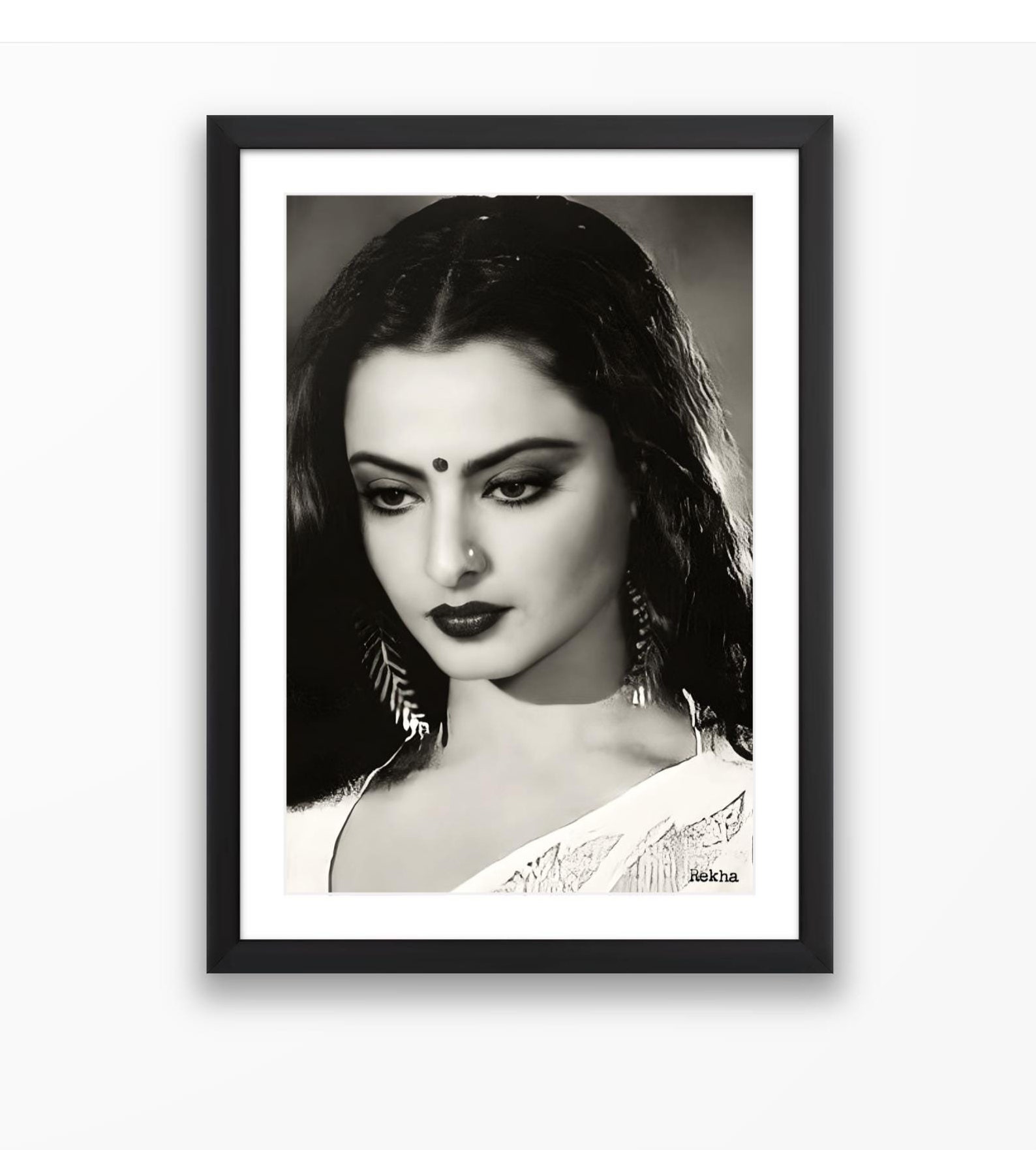 Rekha Poster | Bollywood Actress | Vintage Art | Instant Download - Etsy