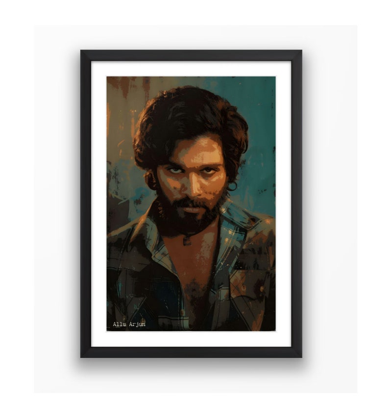 Allu Arjun Poster | Pushpa | Indian Movie | Vintage Wall Art | Instant ...