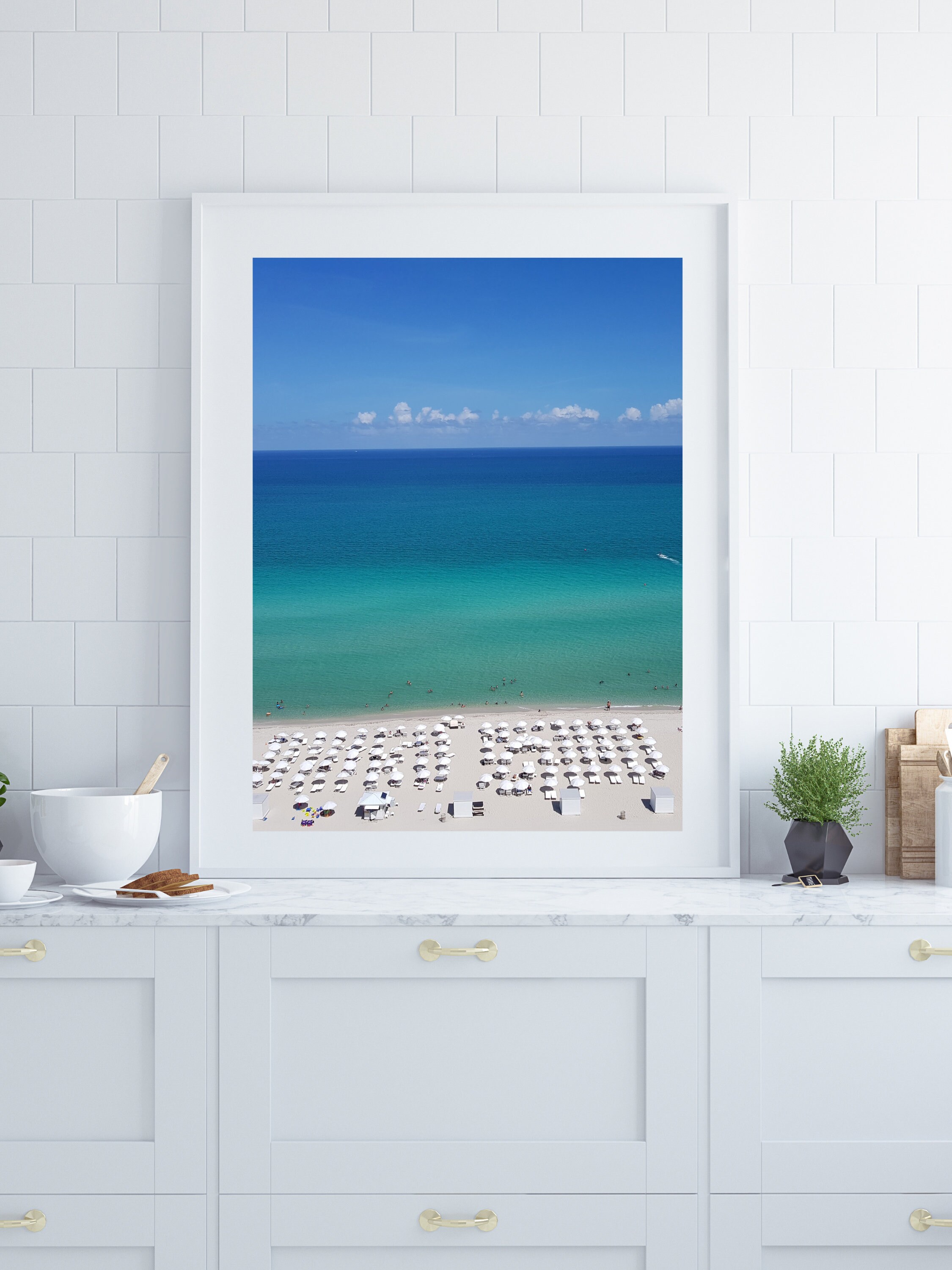 Miami Beach Digital Print Ocean Wall Art Florida Beach Print Wall Decor ...