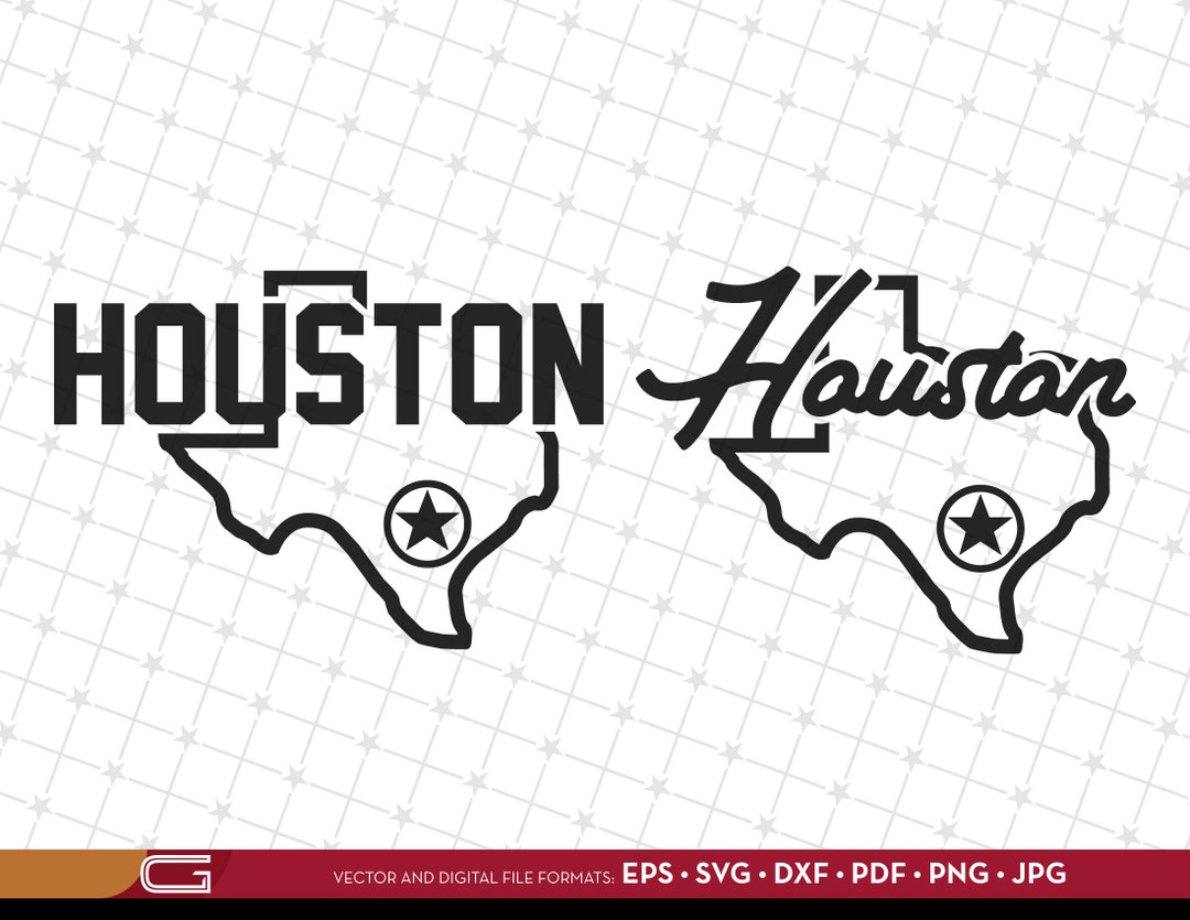 Houston Star SVG. Perfect for Tshirts, Decals, Wall Graphics or Posters ...