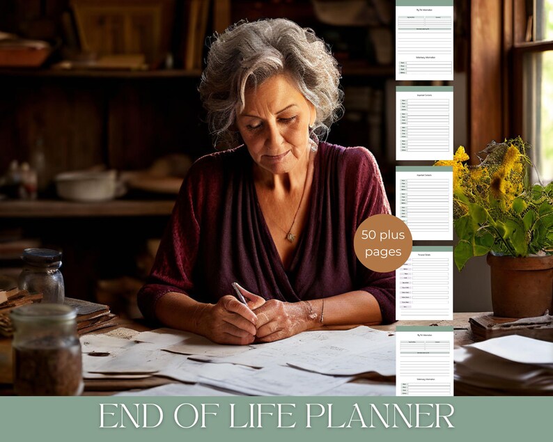 End of Life Planner Printable Digital Final Preparations When I Die ...