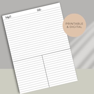 Note Taking Templates Printable Paper Blurting Method Cornell - Etsy ...
