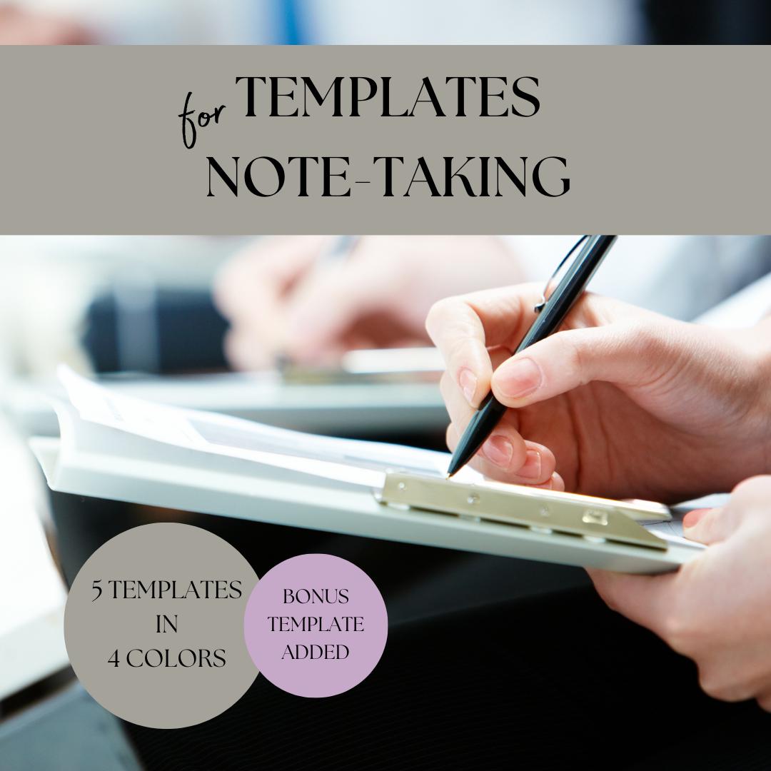 Note Taking Printable Paper Templates Blurting Method Cornell Notes ...