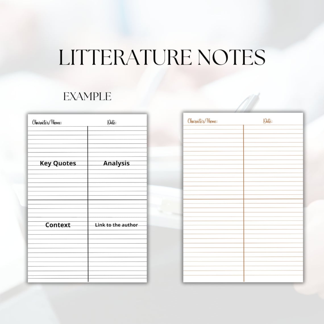 Note Taking Printable Paper Templates Blurting Method Cornell Notes ...