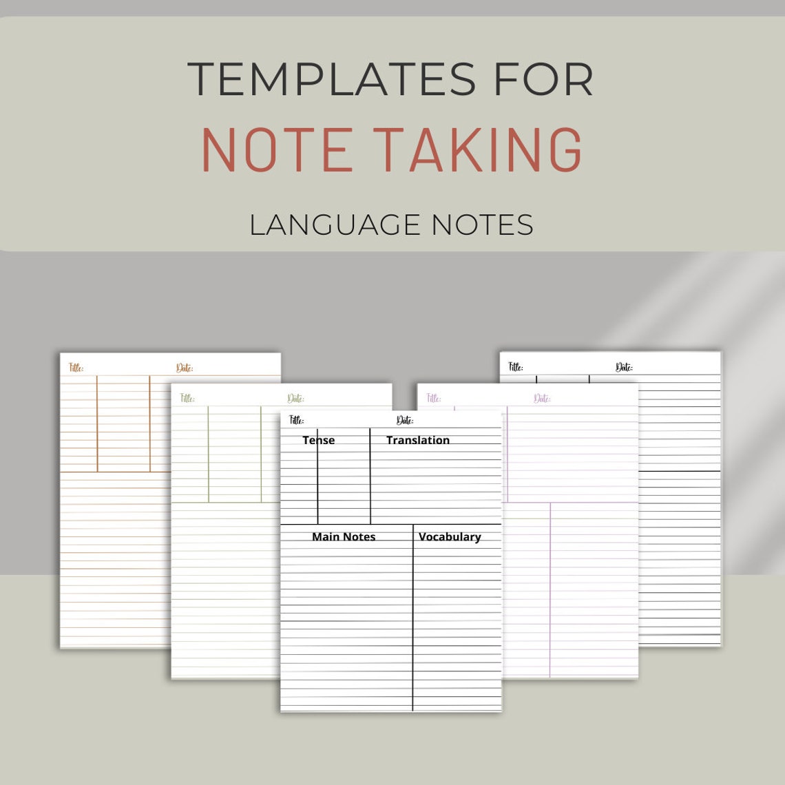 Note Taking Templates Printable Paper Blurting Method Cornell - Etsy ...