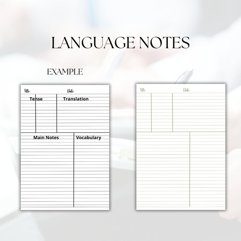 Note Taking Printable Paper Templates Blurting Method Cornell Notes ...