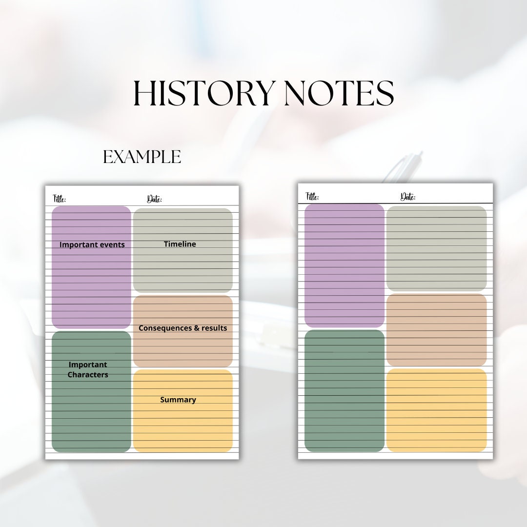 Note Taking Printable Paper Templates Blurting Method Cornell Notes ... Note Taking Printable Paper Templates Blurting Method Cornell Notes ...