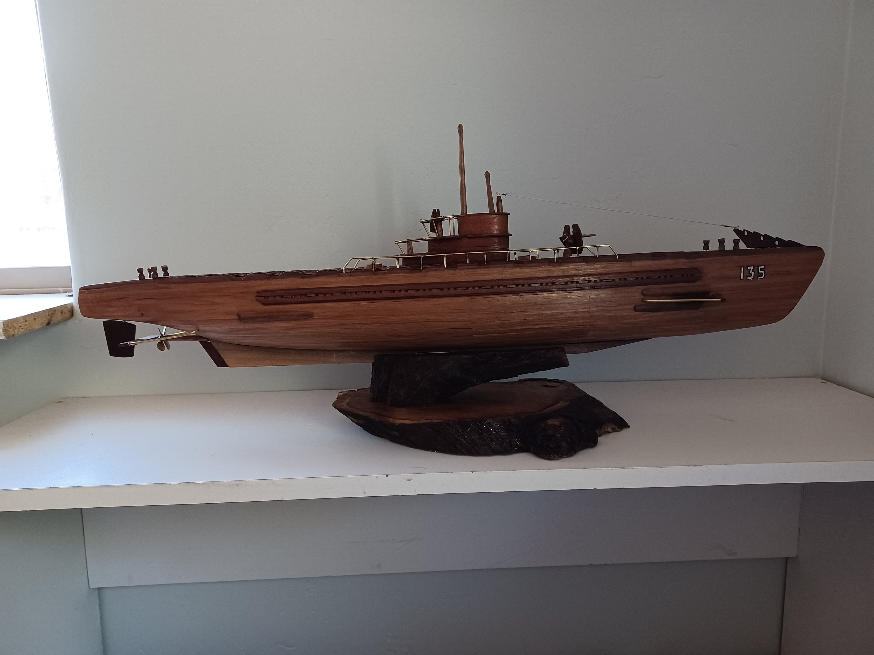 Wooden Model U-boat Display - Etsy