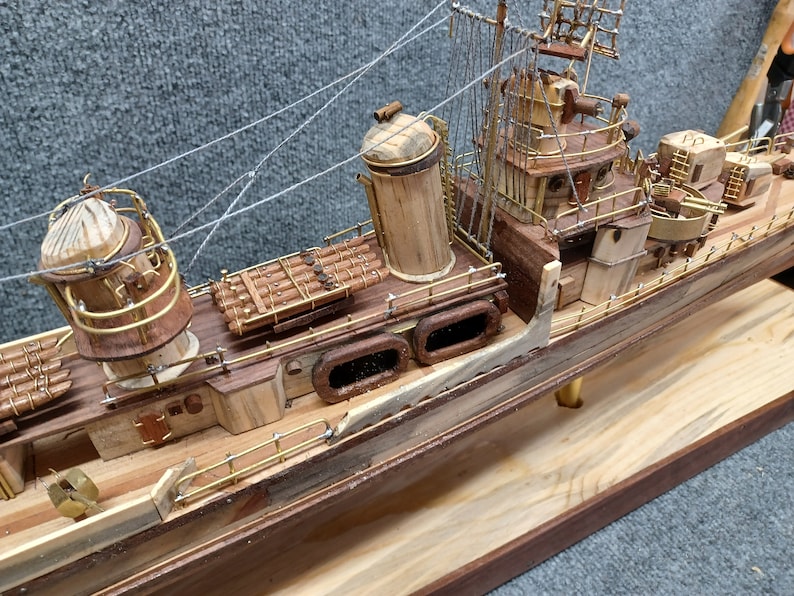 Wooden Fletcher Destroyer Ship Model - Etsy
