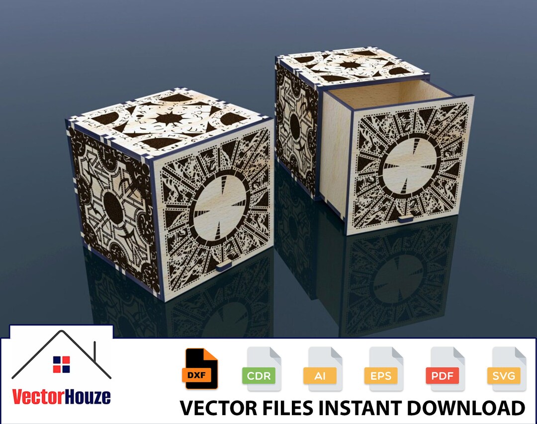 Hellraiser Puzzle Box 4mm Cdr Dxf Svg Ai Eps Pdf Laser Cut Glowforge ...