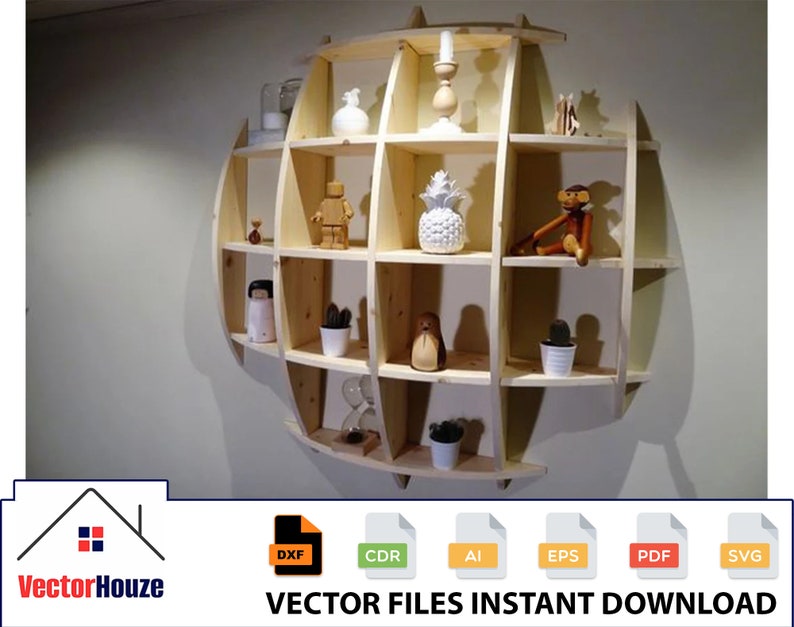 Shelf Bookcase 10mm Cdr Dxf Svg Ai Eps Pdf Laser Cut Glowforge - Etsy