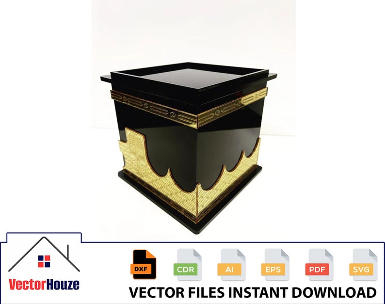 Buy Kaaba Masjid Al Haram Muslim Hajj Decor 2mm Cdr Dxf Svg Ai Eps Pdf ...