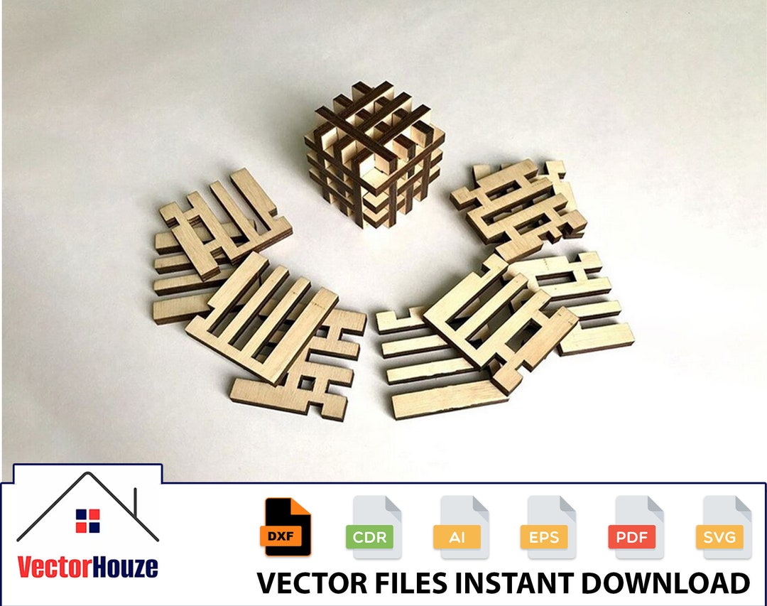 Puzzle Nine Piece Cube Puzzle Cdr Dxf Svg Ai Eps Pdf Laser Cut ...